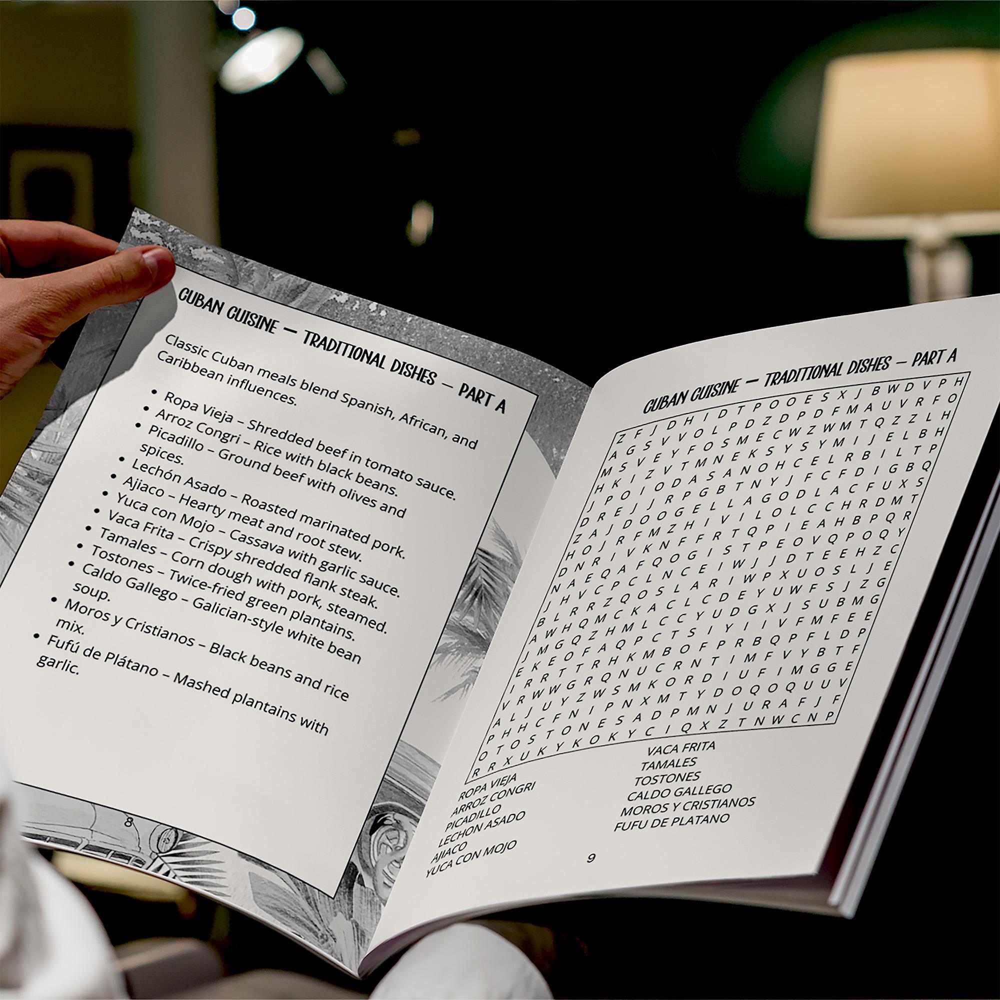 CUBA Themed Word Search Puzzle Book | Large Print | 50 Cultural Puzzles ...