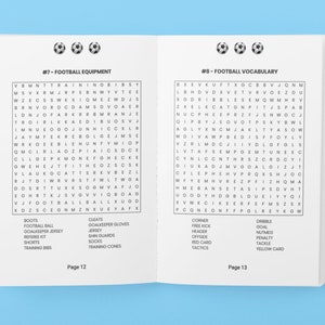 SOCCER Themed Word Search Puzzle Book, Travel Companion Size. Perfect ...