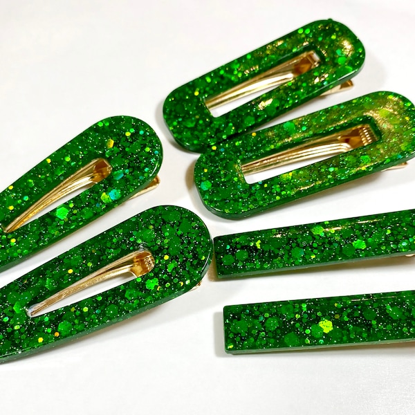 Green Barrette - Etsy