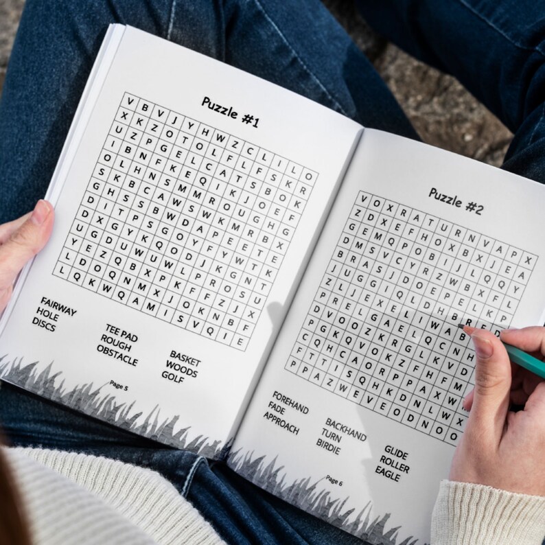 Travel Size DISC GOLF Themed Word Search Puzzles for Enthusiasts ...