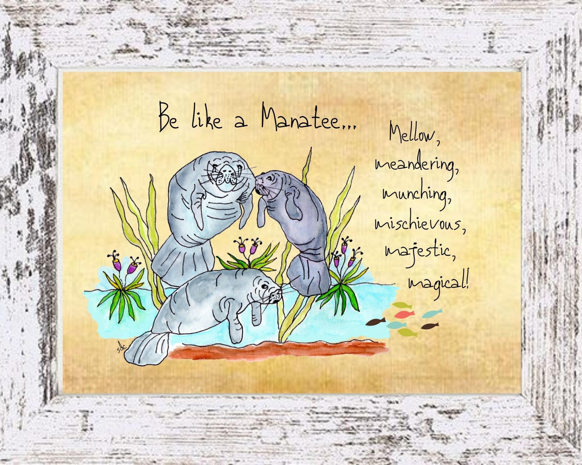 Be Like a Manatee - Salty Saying