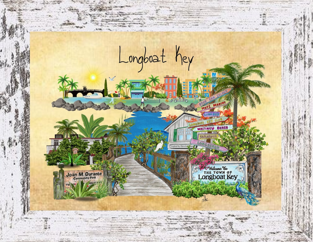Longboat Key Coastal Decor,longboat Key Framed/unframed Art Print ...