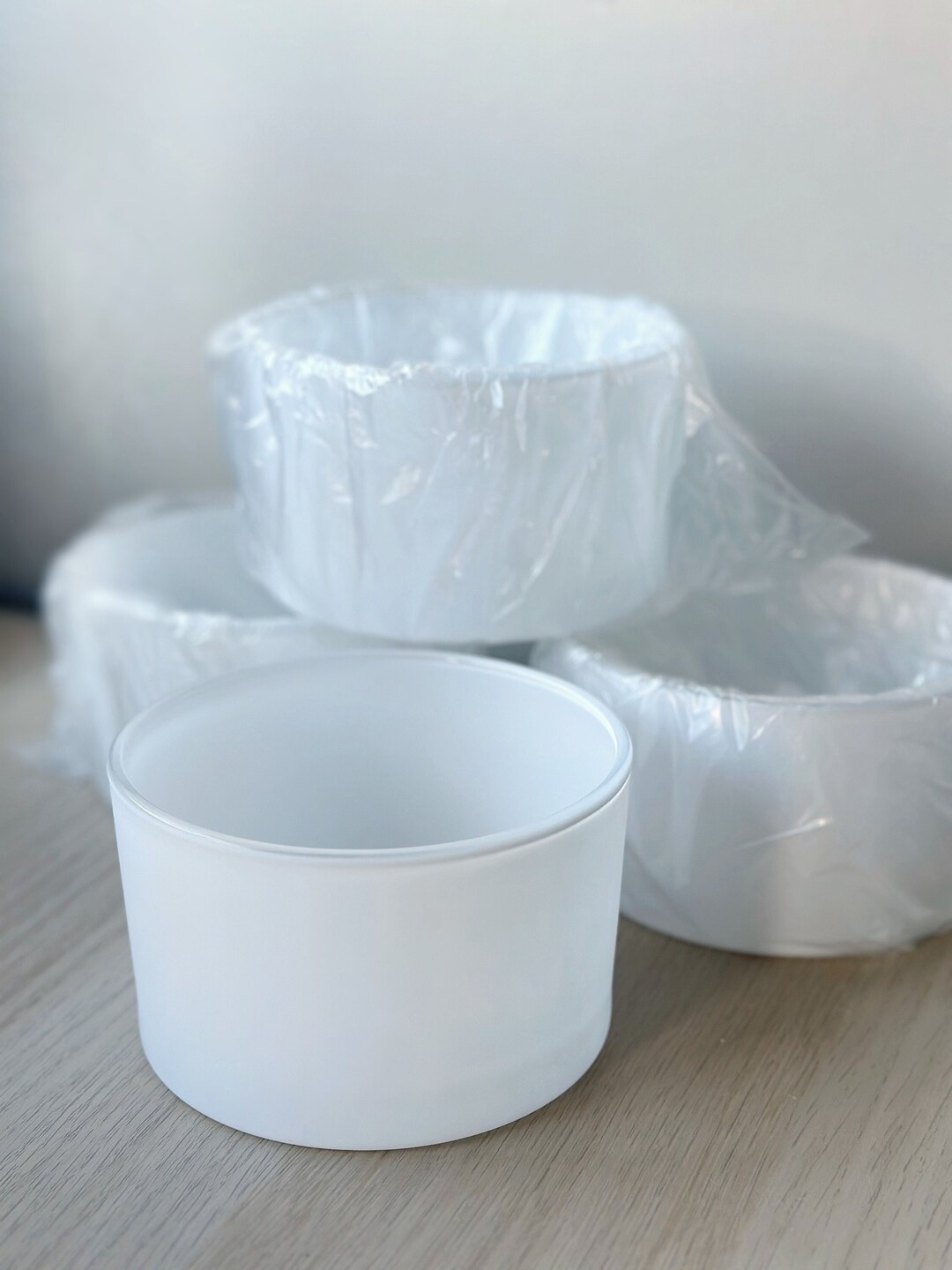 55cl Externally White Matt Container Jars Box of 4 - Etsy