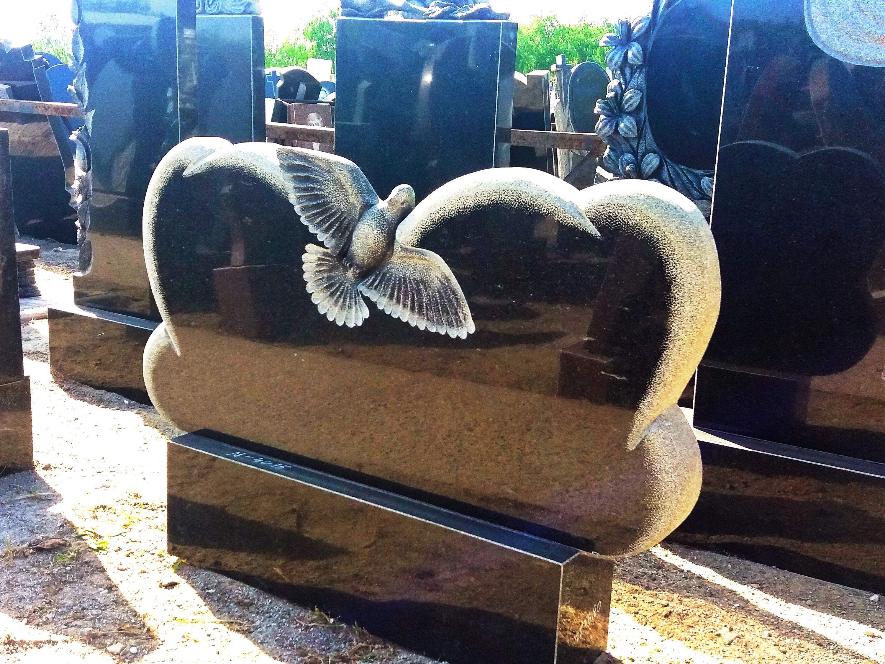 Granite Headstone for Cemetery Carved of Black Granite - Etsy