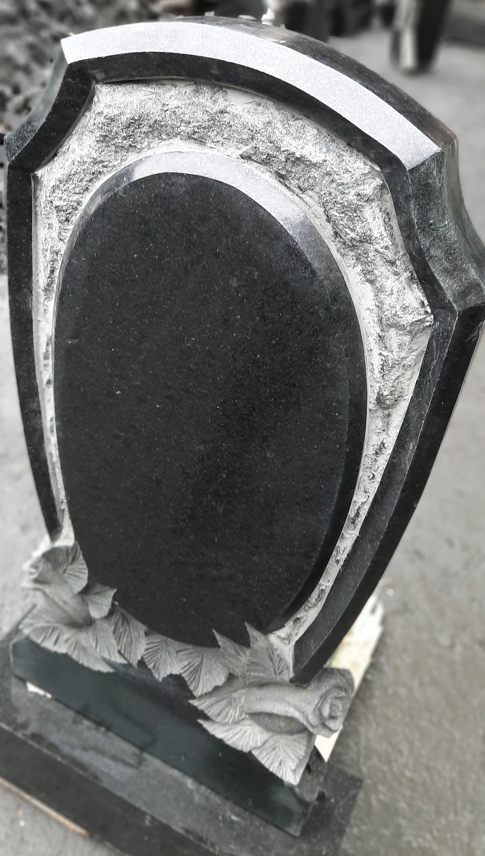 Carved Roses Headstone Made of Black Granite, Grave Stone - Etsy