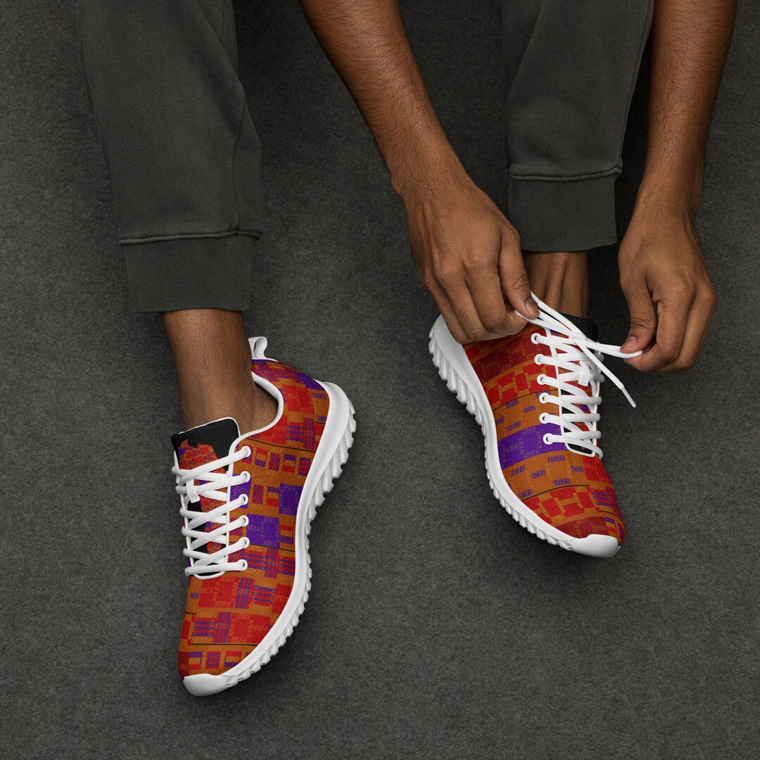 Men's African Print Athletic Sneaker, Tribal Art Fitness Footwear - Etsy