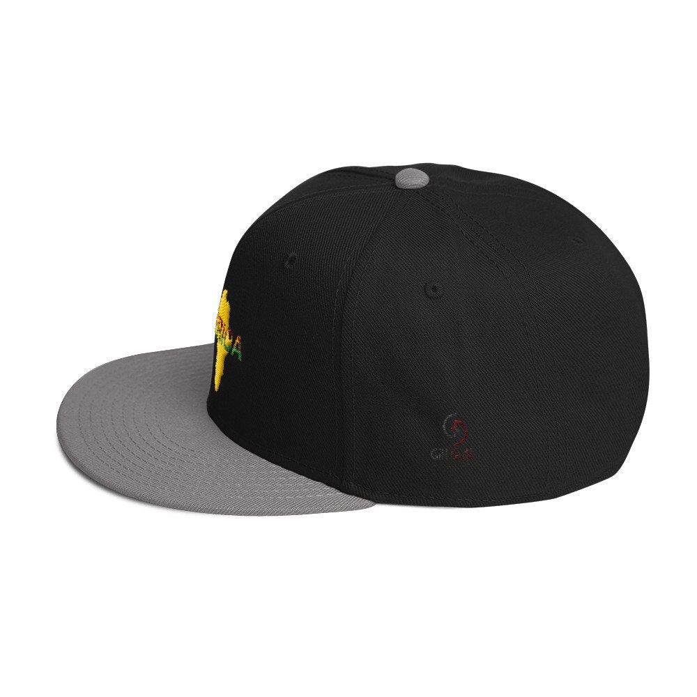 African Hat Pan Afriacan Gold Map Snapback Wakanda Black Panther Stay ...