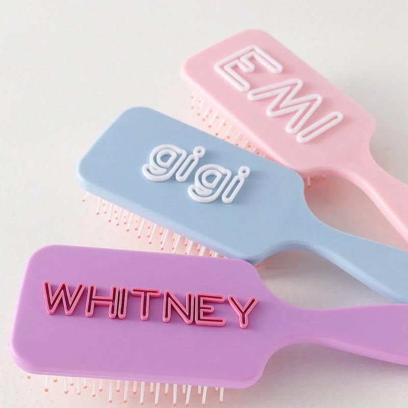 Monogram Hair Brush Girls - Etsy