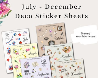 Monthly Sticker Sheets - Etsy