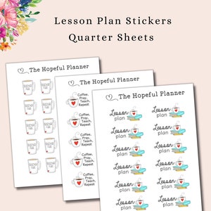 Lesson Plan Stickers Teacher Planner Sticker Sticker - Etsy