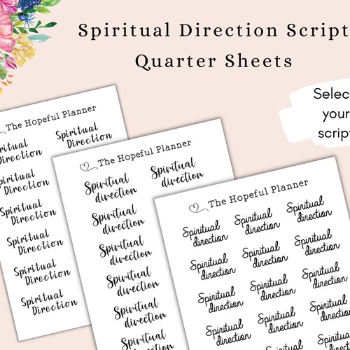 Spiritual Direction Planner Stickers: Catholic Planner - Etsy