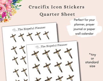 Crucifix Stickers | Etsy
