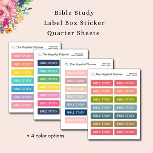 Bible Study Label Box Stickers Scripture Study Reminder Sticker Sheets ...