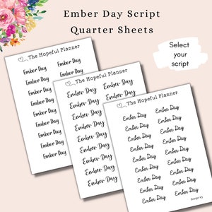 Ember Day Script Sticker Traditional Catholic Days of Penance Sticker ...