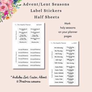 2026 BUNDLE Catholic Feast Day LABEL Stickers - Holy Day Liturgical ...