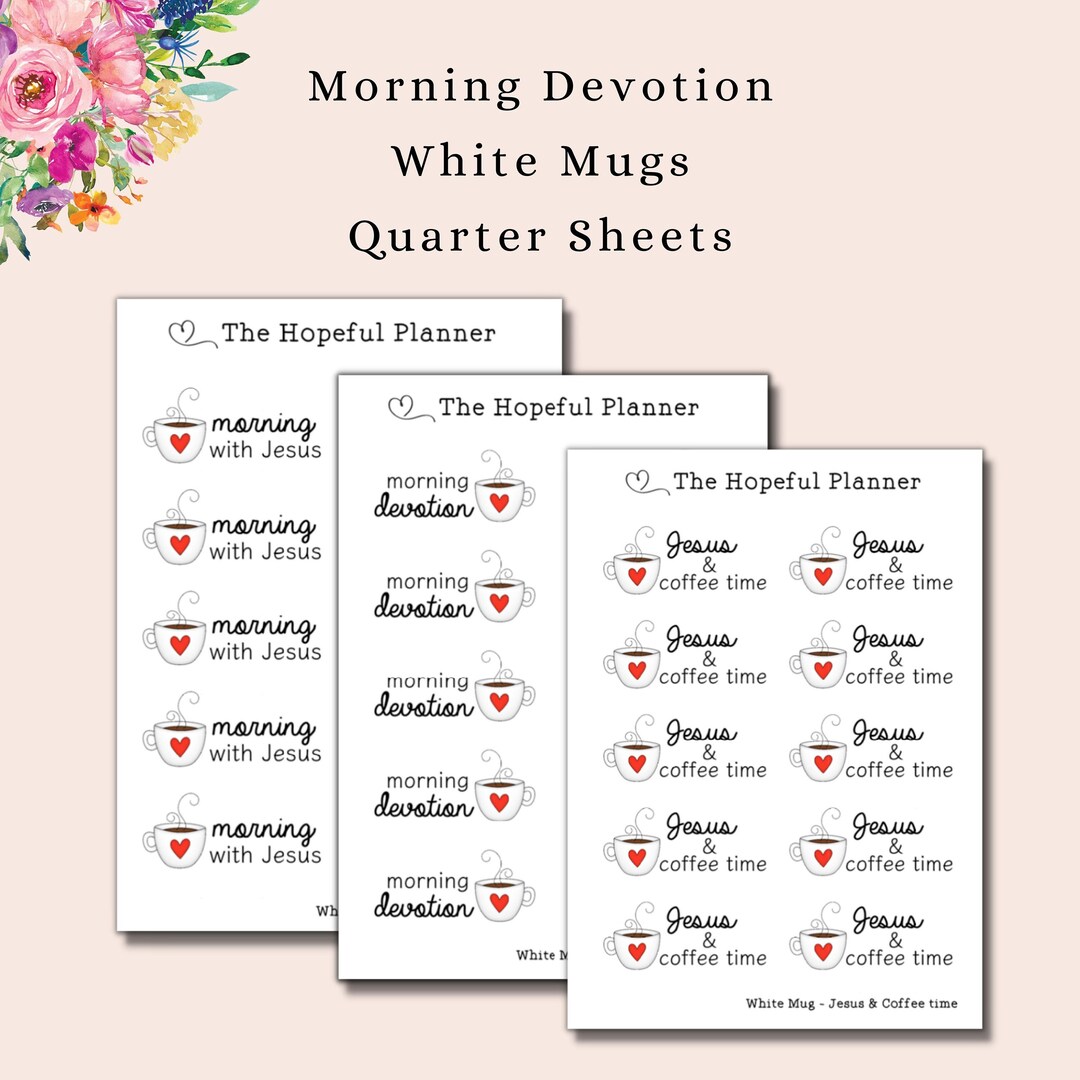 Morning Devotion -white Coffee Mug - Bible and Devotional Reminder ...