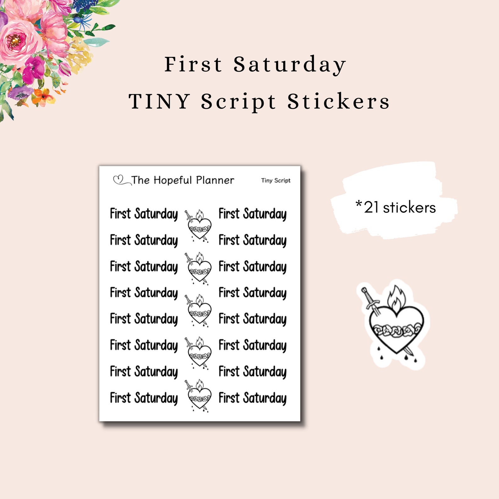 First Friday / First Saturday Stickers - Catholic Devotion Reminder ...