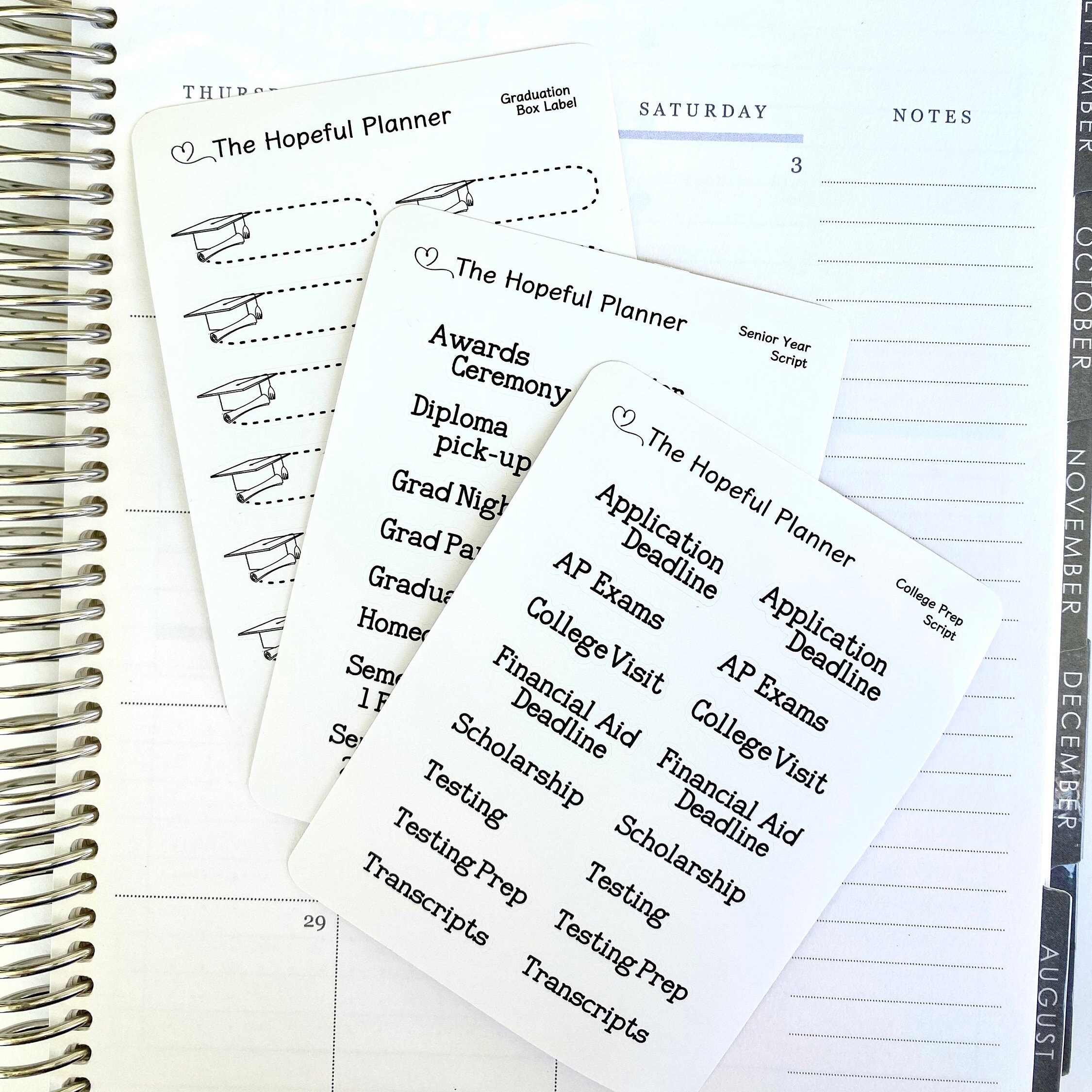 2024 High School Senior Year Sticker Sheets - Senior Year Activities ...