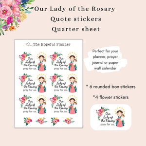 Our Lady of the Rosary Icon Stickers - Marian Feast Day - Sticker ...