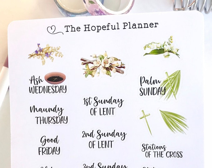 Lenten and Easter Season Sticker Sheet - Etsy