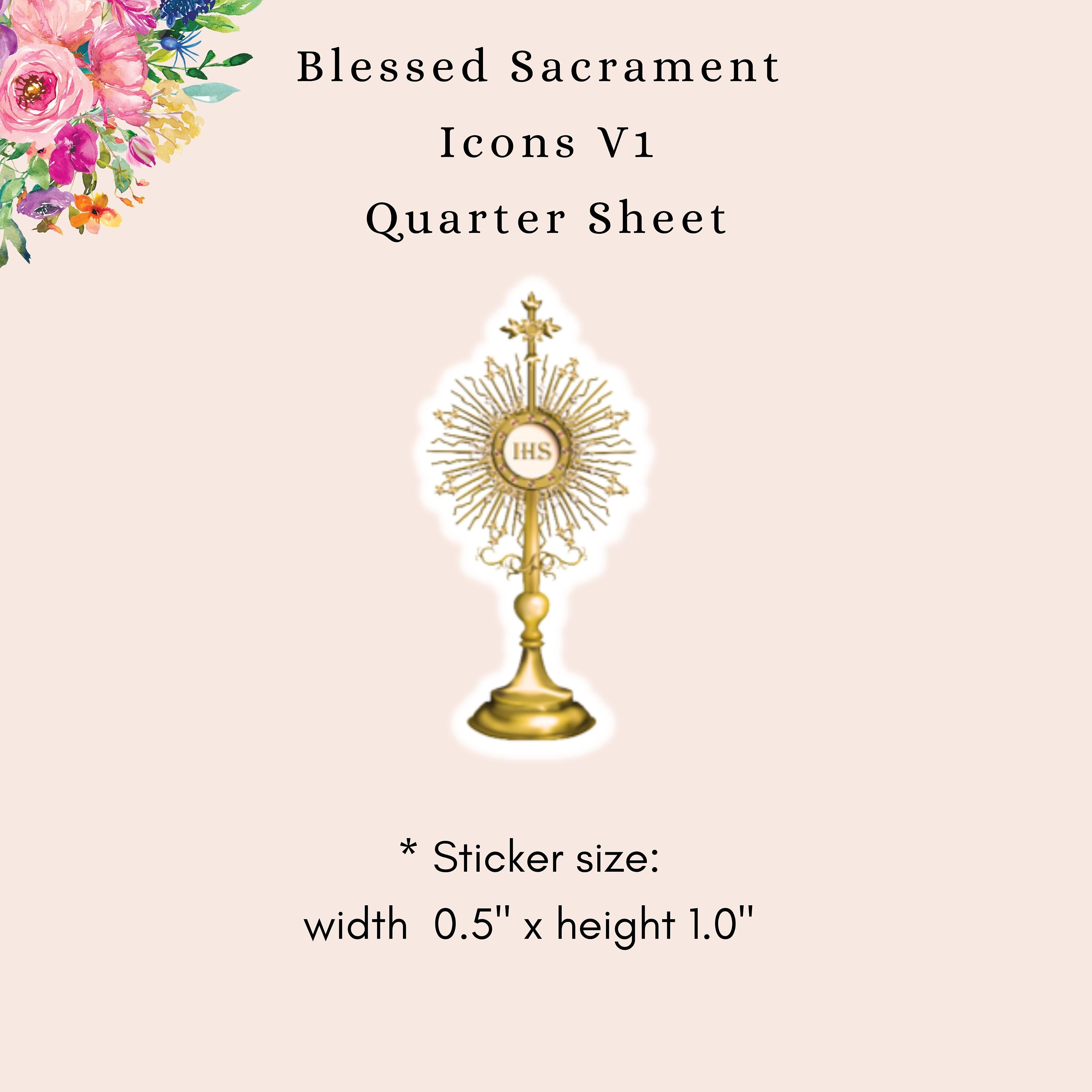 Blessed Sacrament Sticker Sheet V1 Holy Hour Reminder - Etsy