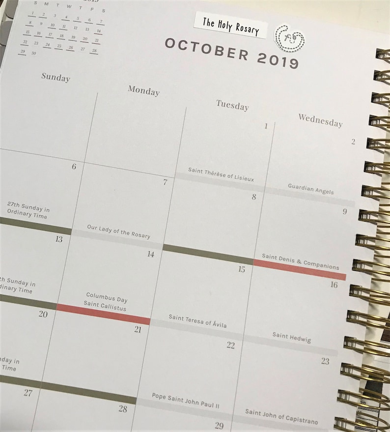 Catholic Planner Stickers: Traditional Month Dedication, 2024 ...