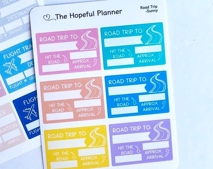 TRAVEL PLANNER STICKERS, Road Trip Planner Deco, Travel Printable Deco ...