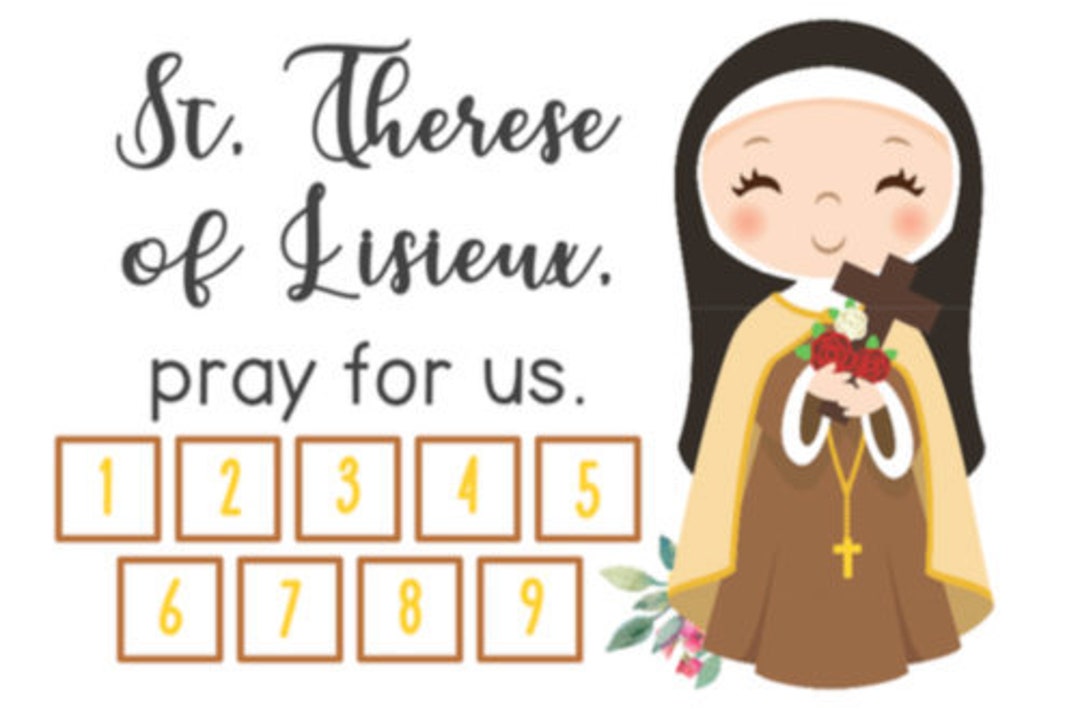 St. Therese of Lisieux Novena Sticker - Catholic Prayer Tracker ...