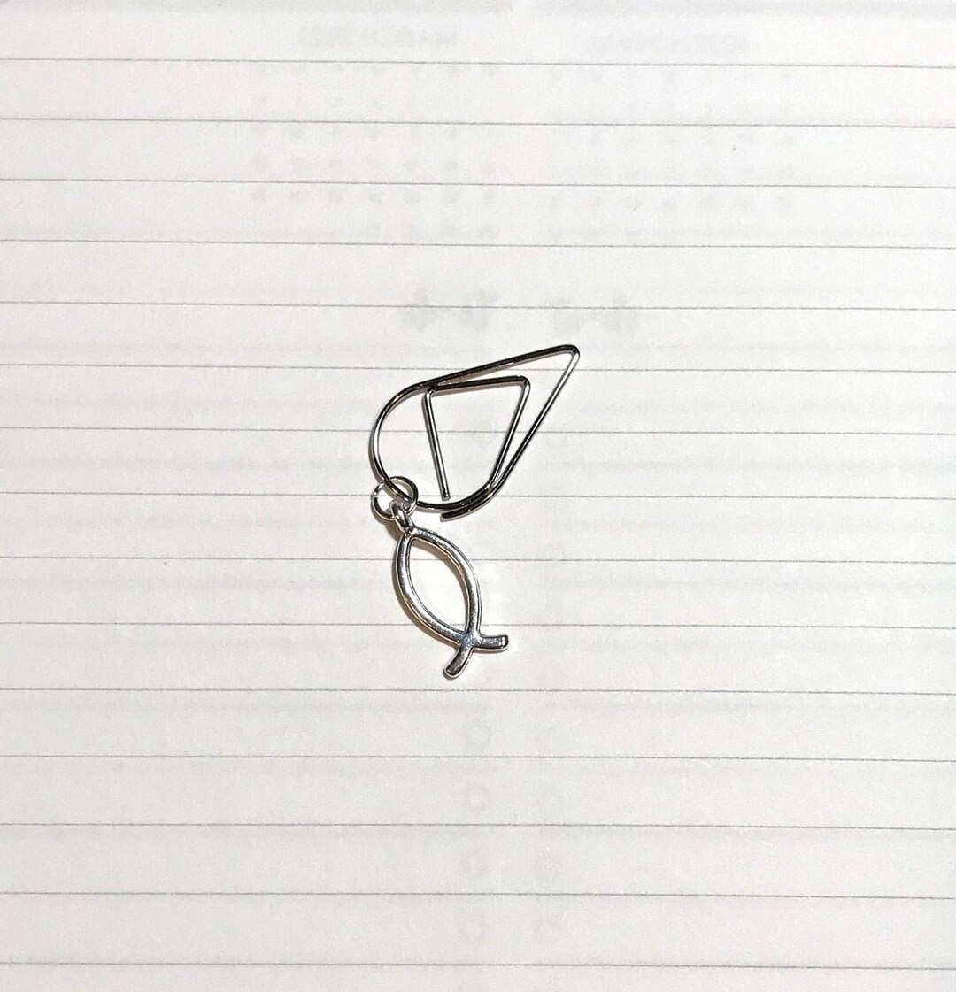 Jesus Fish - Ichthus Charm and Small Paperclip - Planner / Journal ...