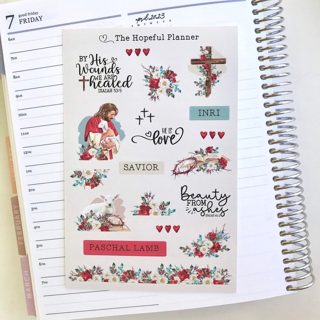 Paschal Lamb Good Friday Decorative Sticker Sheet - Lent Liturgical ...