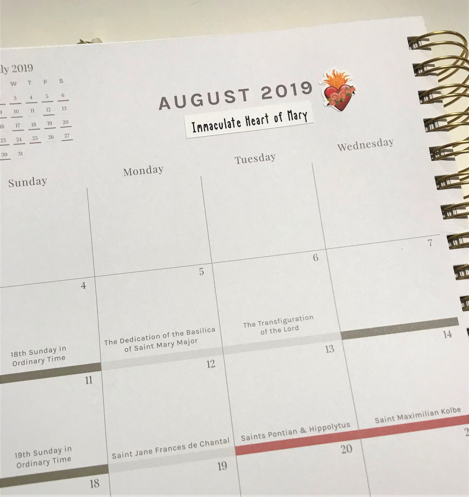 Catholic Planner Stickers: Traditional Month Dedication, 2024 ...