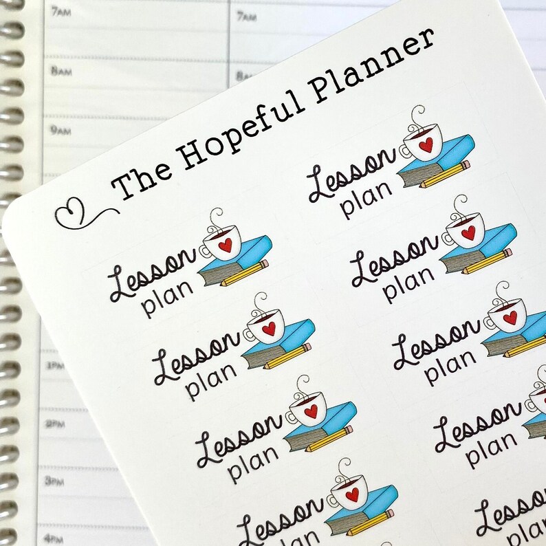 Lesson Plan Stickers - Teacher Lesson Planning Stickers - Sticker ...