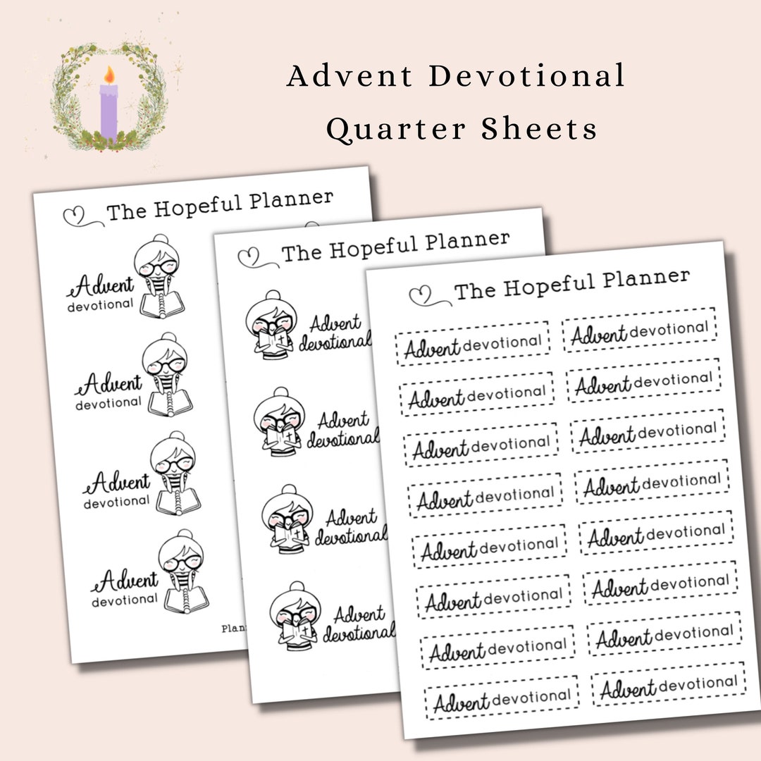 Advent Devotional Stickers - Box or Planner Girl Reminder Stickers ...