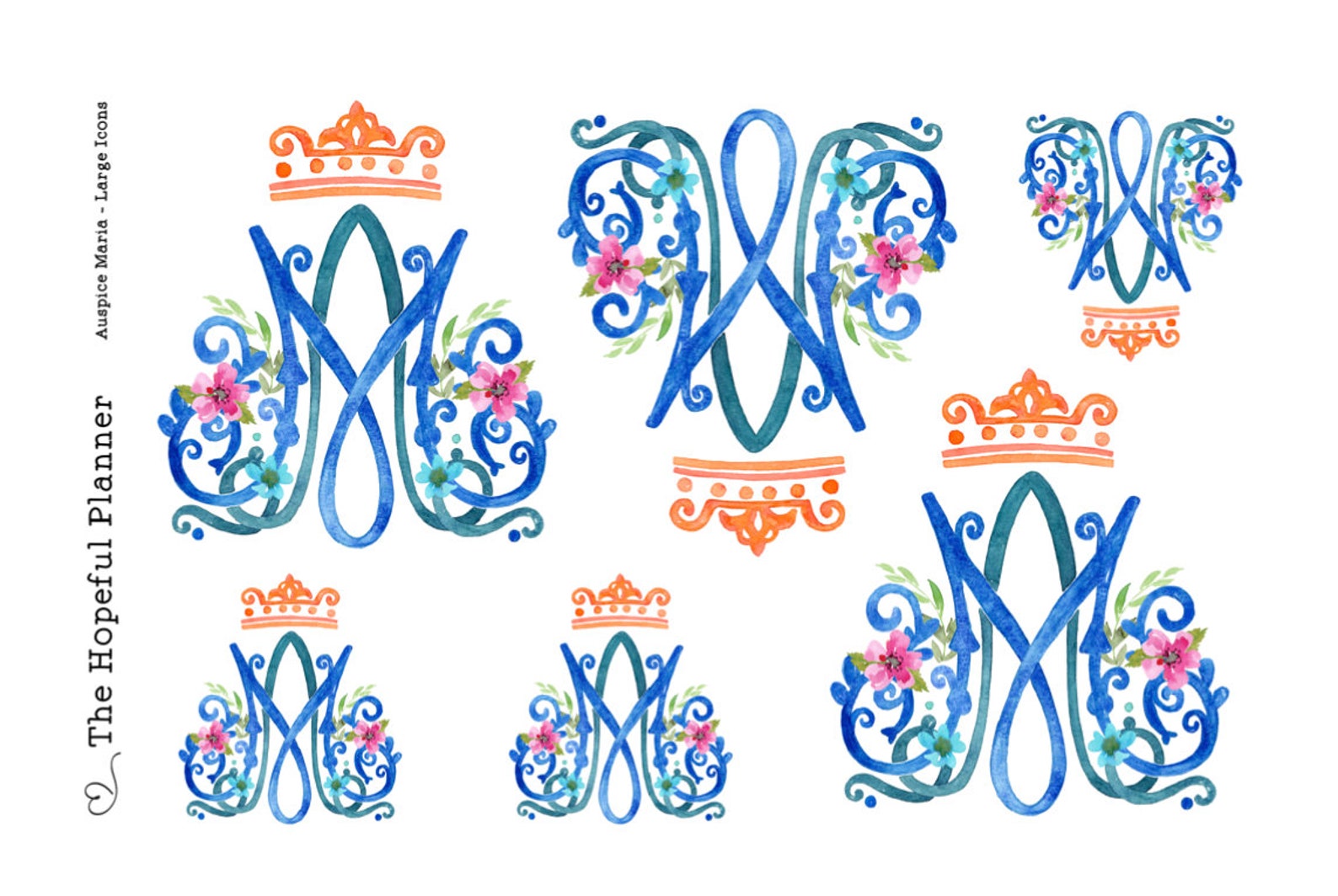Auspice Maria LARGE Decorative Stickers Traditional Latin - Etsy