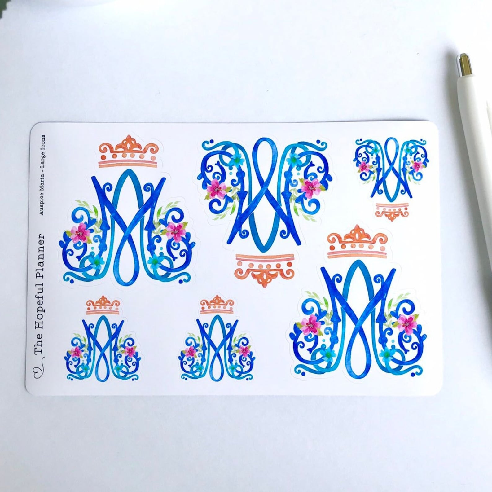 Auspice Maria LARGE Decorative Stickers - Traditional Catholic Devotion ...