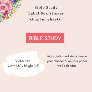 Bible Study Label Box Stickers - Scripture Study Reminder Sticker ...