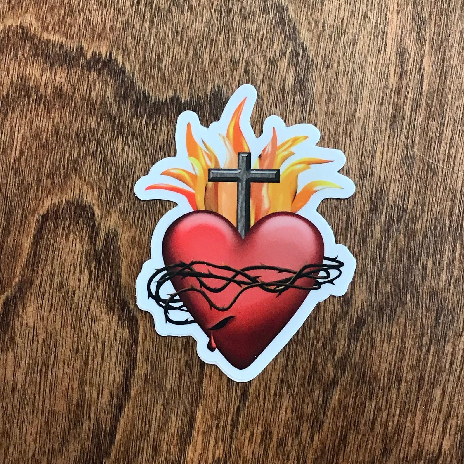 Sacred Heart of Jesus Catholic Vinyl Decal Sticker Catholic Gift ...