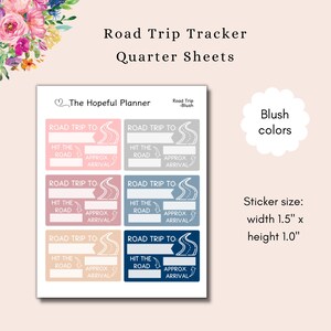 Road Trip Tracker Planner Stickers - Trip Planning Sticker Sheets ...