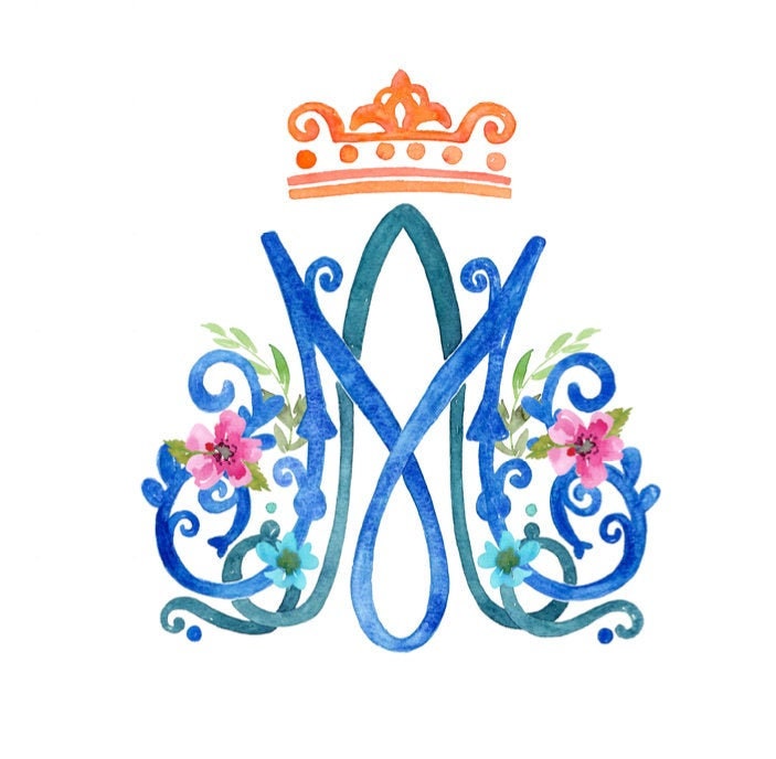 Auspice Maria LARGE Decorative Stickers Traditional Latin - Etsy Australia