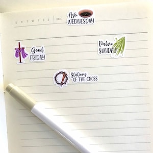 Lent Word Sampler Sticker Sheet V1 - Liturgical Stickers for Ash ...