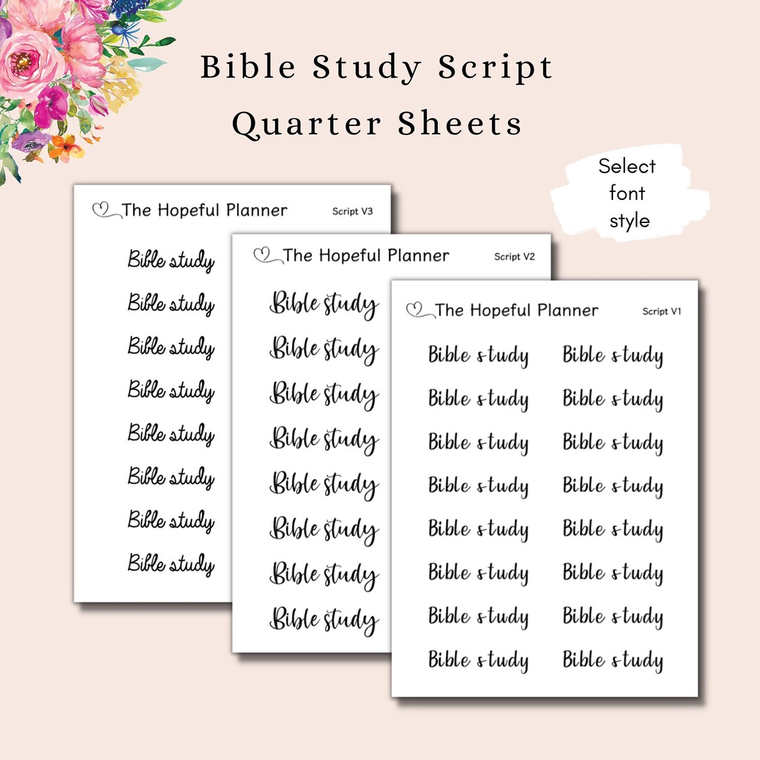 Bible Study Sticker Sheet Scripture Reminder Stickers 2023 Faith ...