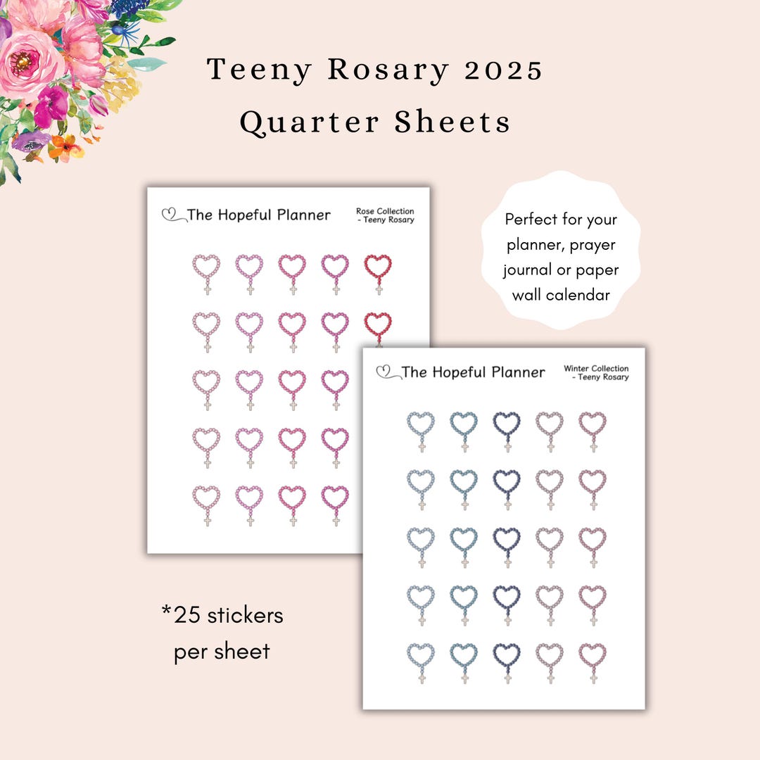 Teeny Tiny Rosary Stickers *NEW* - Catholic Prayer Reminder Stickers ...