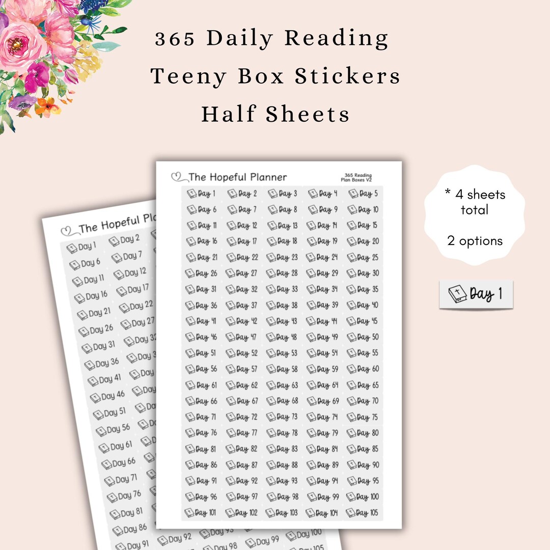 Daily Scripture Reading Stickers: Bible Plan Tracker Stickers - Etsy