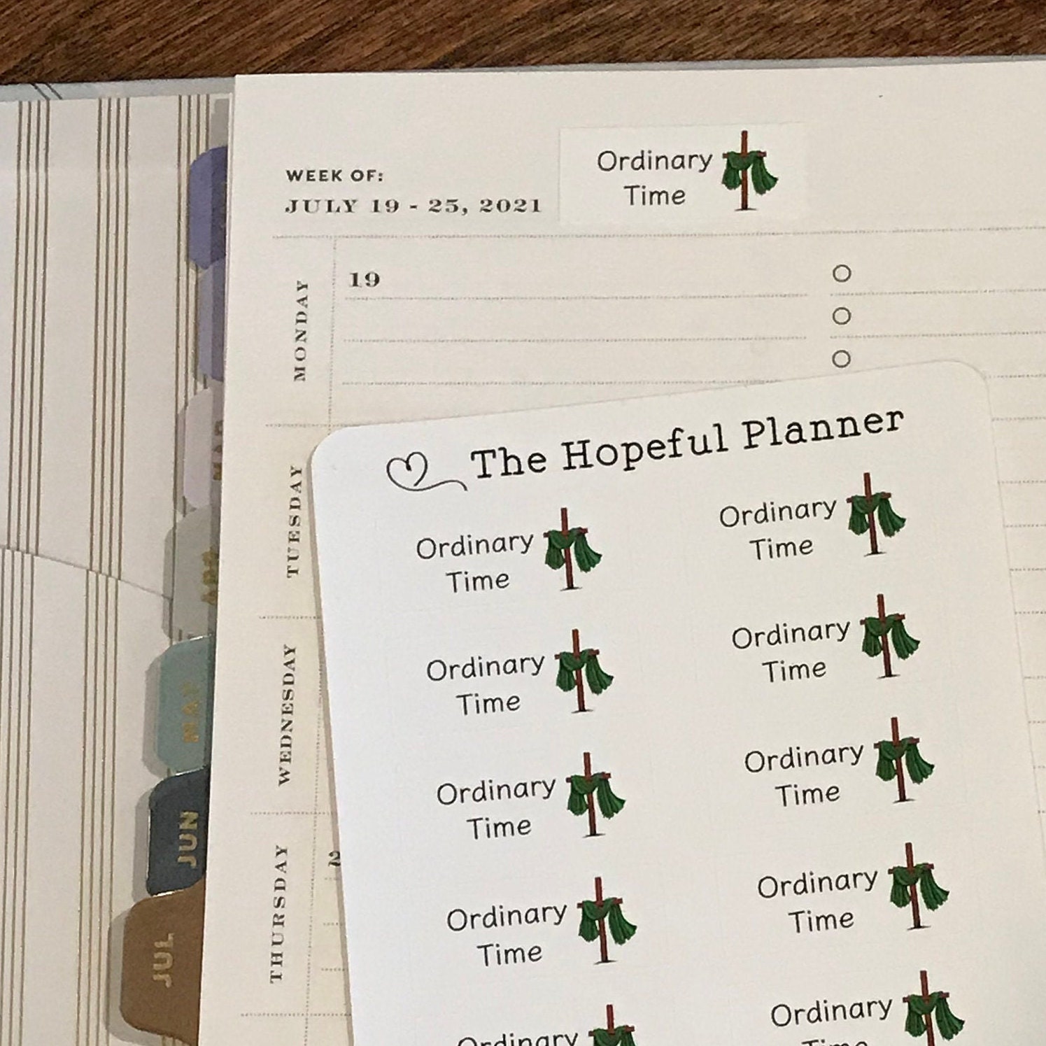 Ordinary Time Sticker Word Boxes Catholic Liturgical Season | Etsy