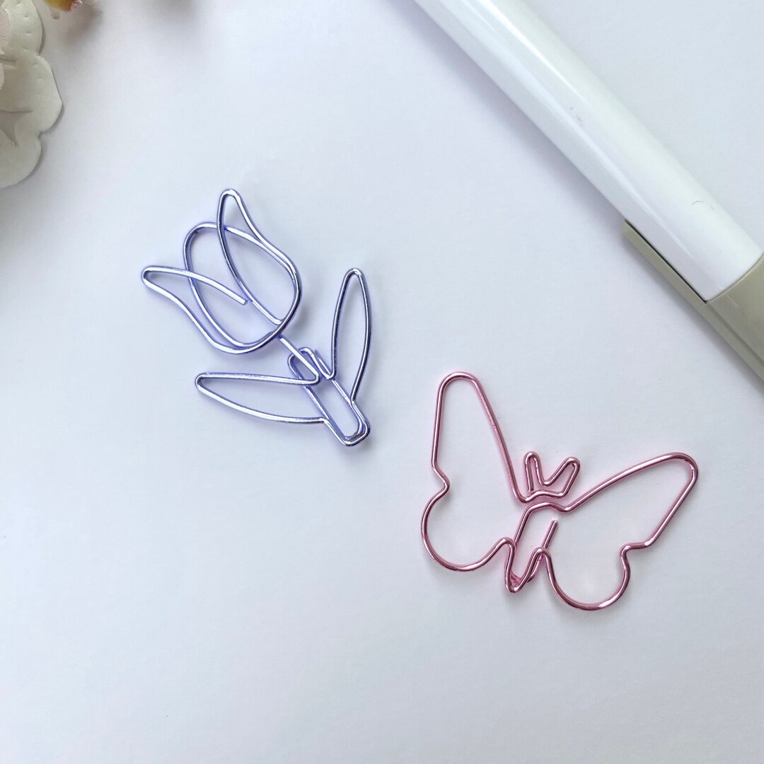 Butterfly and Tulip Paperclip Set - Planner / Journal Paperclips ...