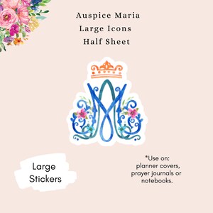 Auspice Maria LARGE Decorative Stickers - Traditional Catholic Devotion ...