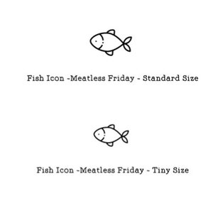 Fish Icon Meatless Friday Reminder Standard / Tiny Size Planner Sticker ...