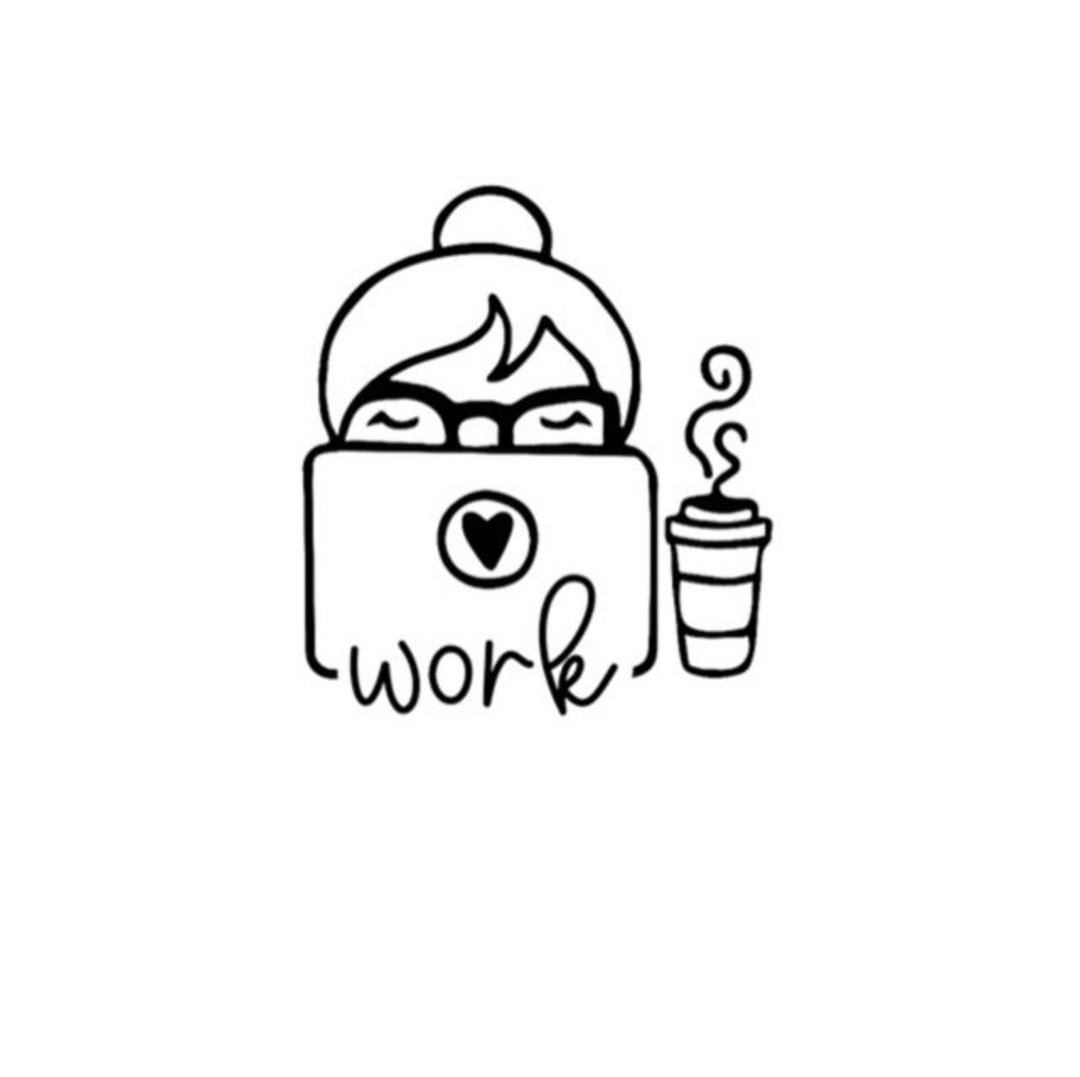 Planner Girl Laptop Work Icon - Planner Sticker Sheet - Etsy