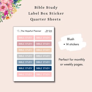 Bible Study Label Box Stickers - Scripture Study Reminder Sticker ...