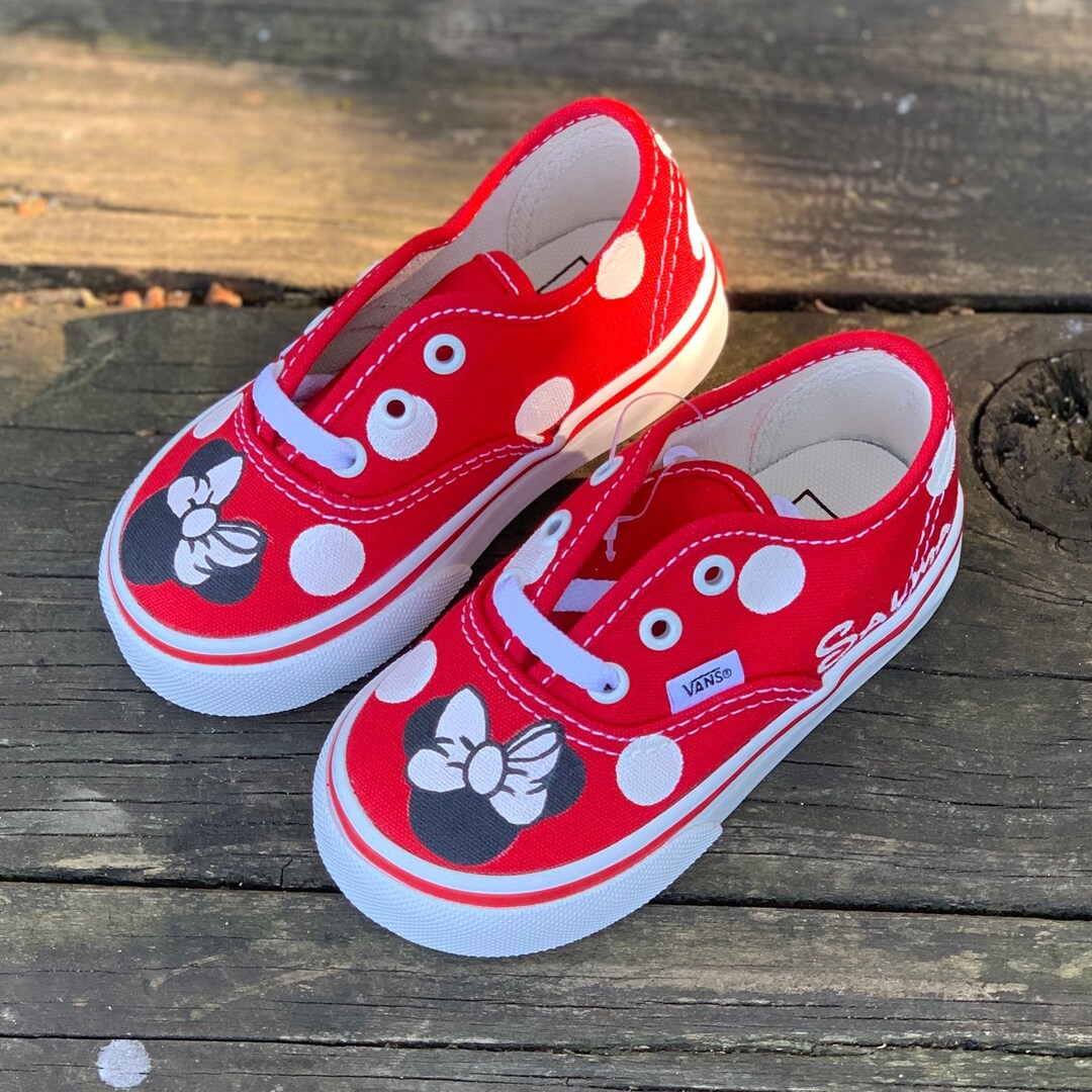 Minnie Mouse Vans for Toddlers and Big Kids - Etsy
